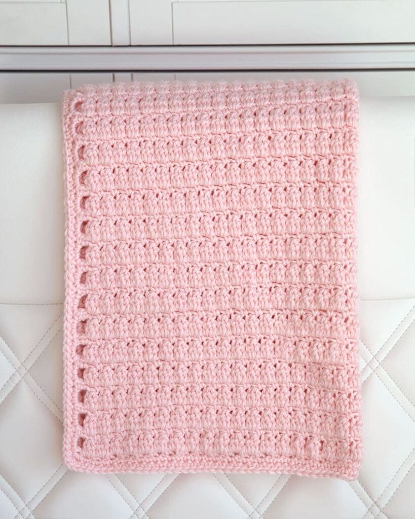Cluster Stitch Crochet Baby Blanket Pattern - Leelee Knits
