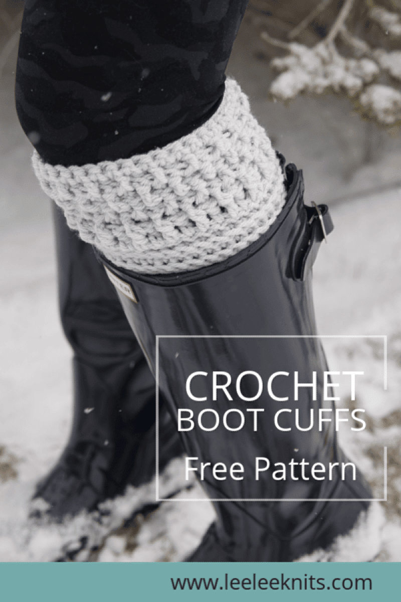 Modern Textured Boot Cuffs Crochet Pattern - Leelee Knits