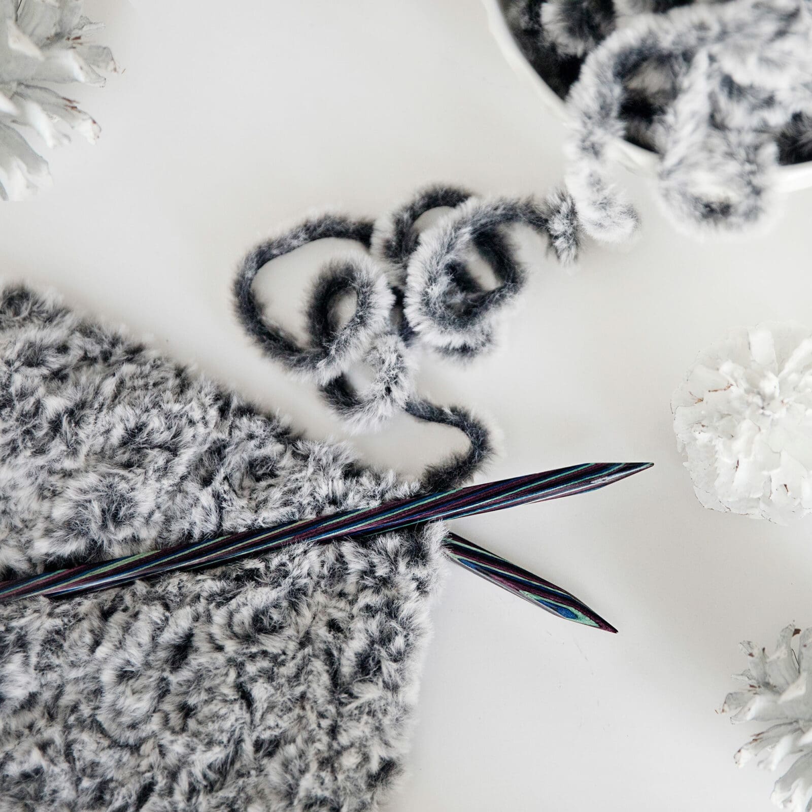 Luxurious Faux Fur Cowl Knitting Pattern - Leelee Knits