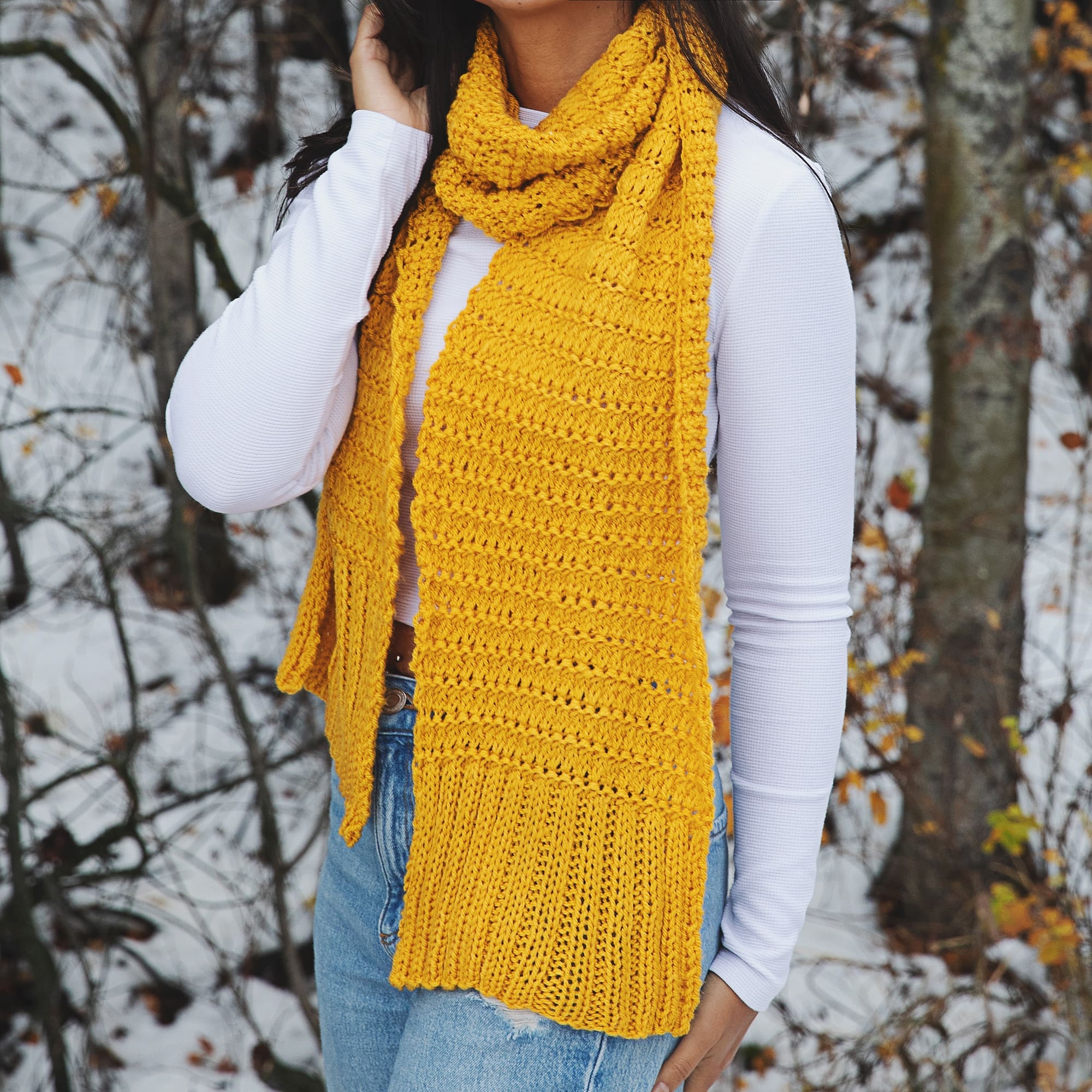 October Knit Scarf Pattern - Leelee Knits