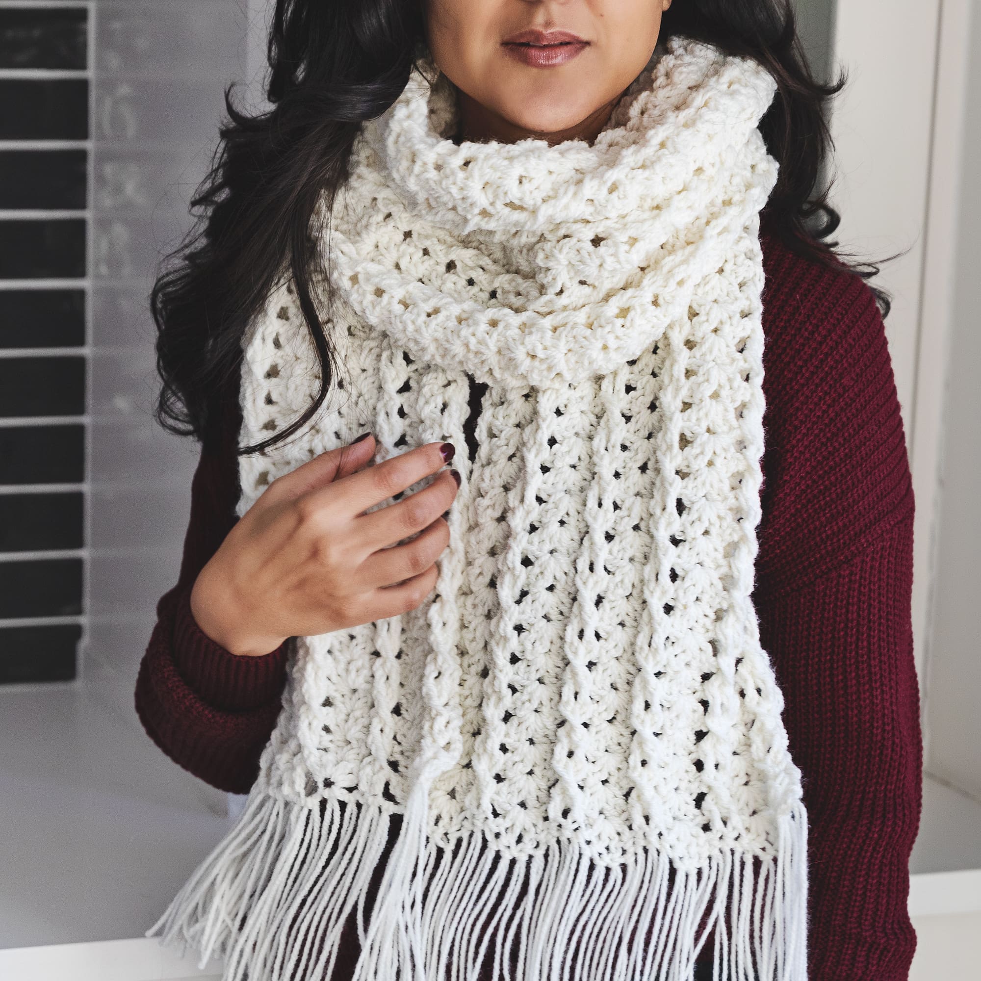 Cozy Crochet Scarf - Free Pattern - Leelee Knits