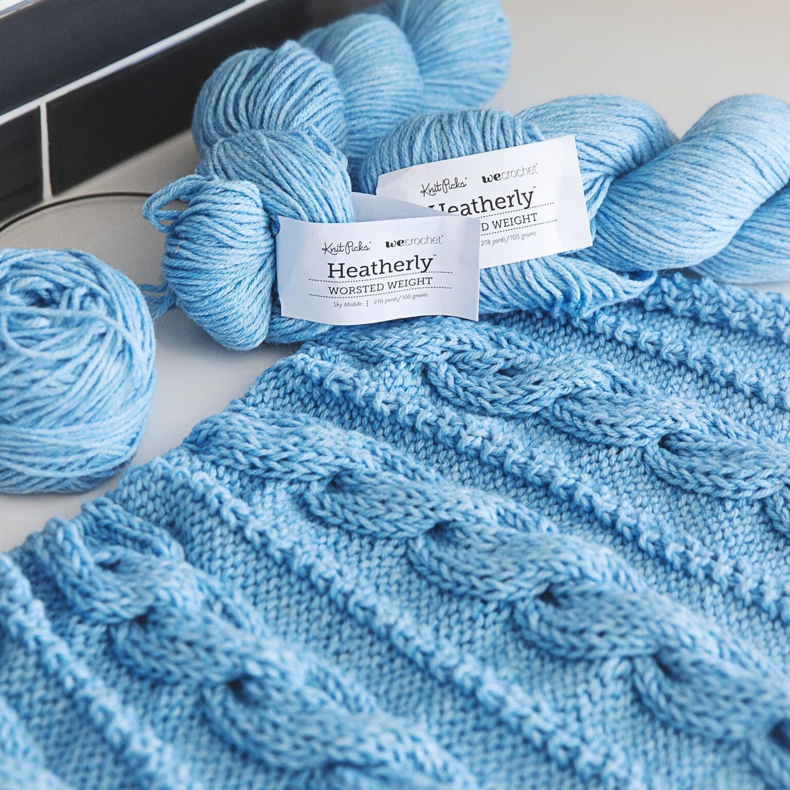 Cuddly Cable Knit Baby Blanket Pattern - Leelee Knits