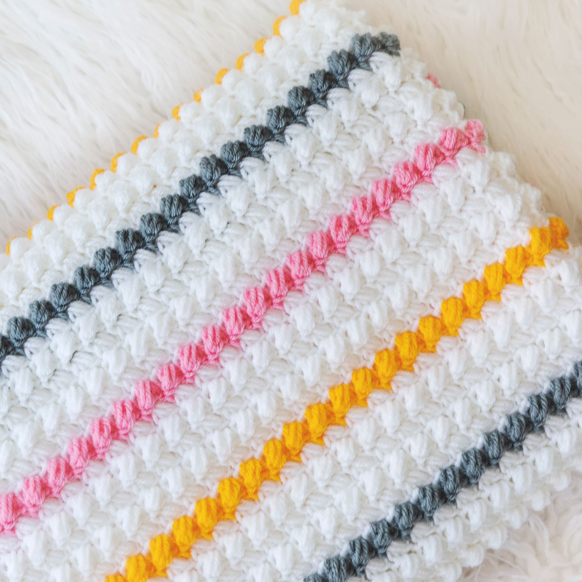 Colourful Crochet Blanket Pattern - Leelee Knits