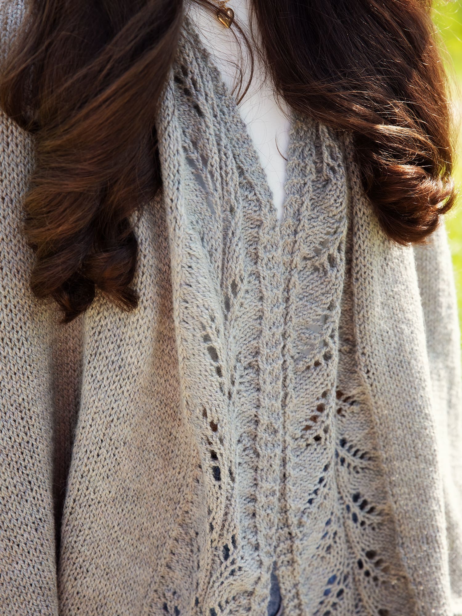 Lace Edge Knit Shawl - Free Pattern - Leelee Knits