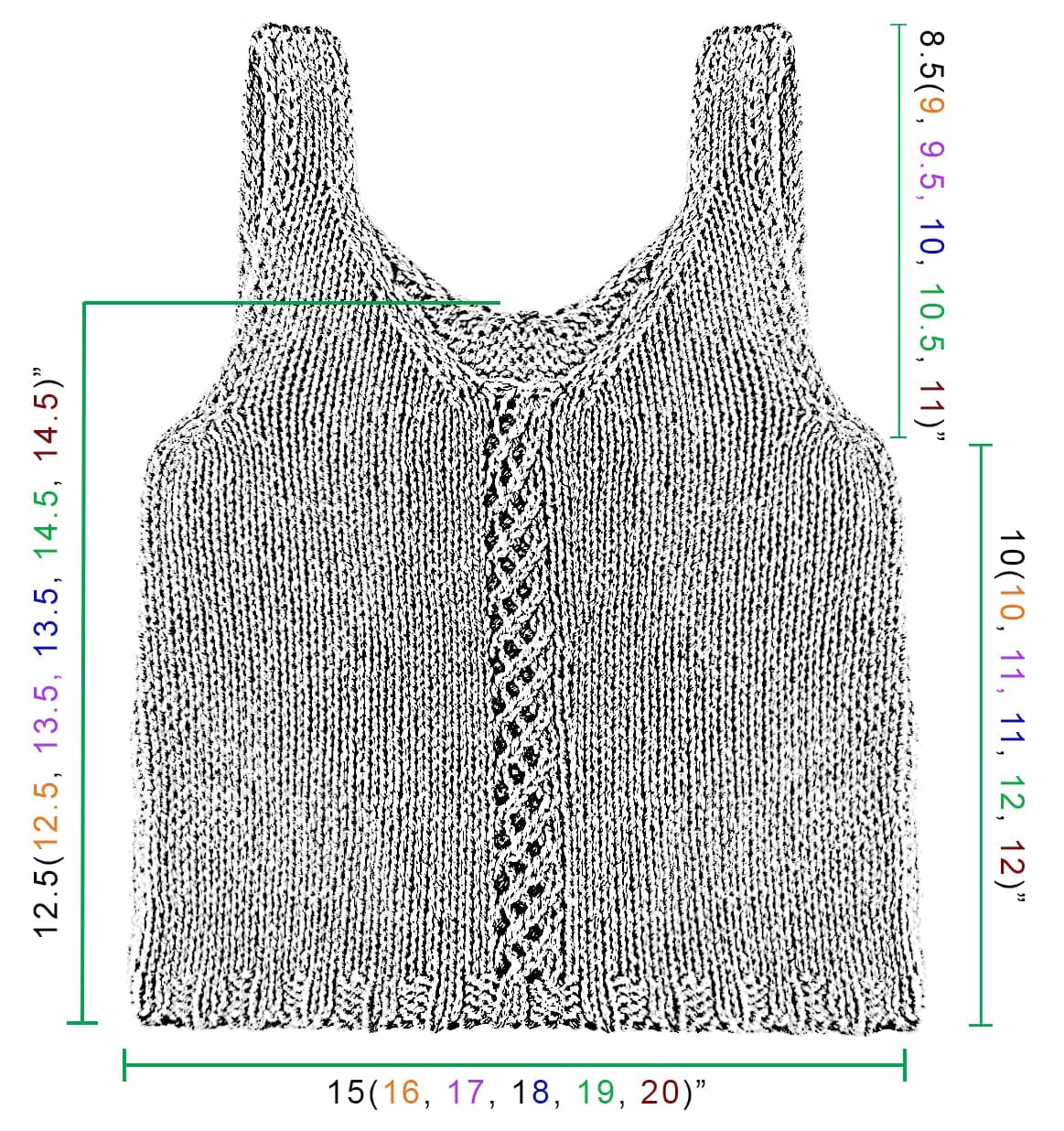 Lattice Tank Top Knitting Pattern - Leelee Knits