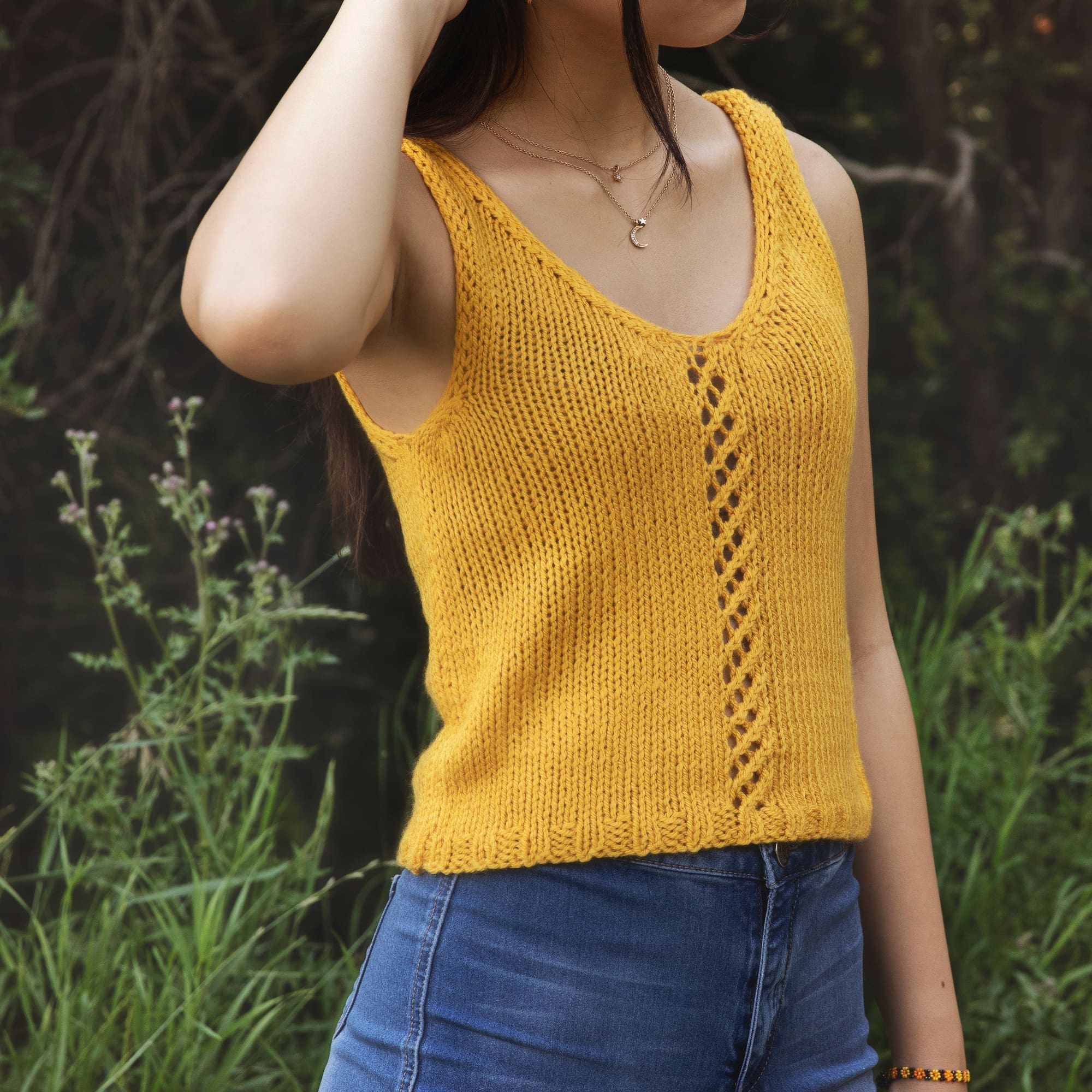 Lattice Tank Top Knitting Pattern - Leelee Knits