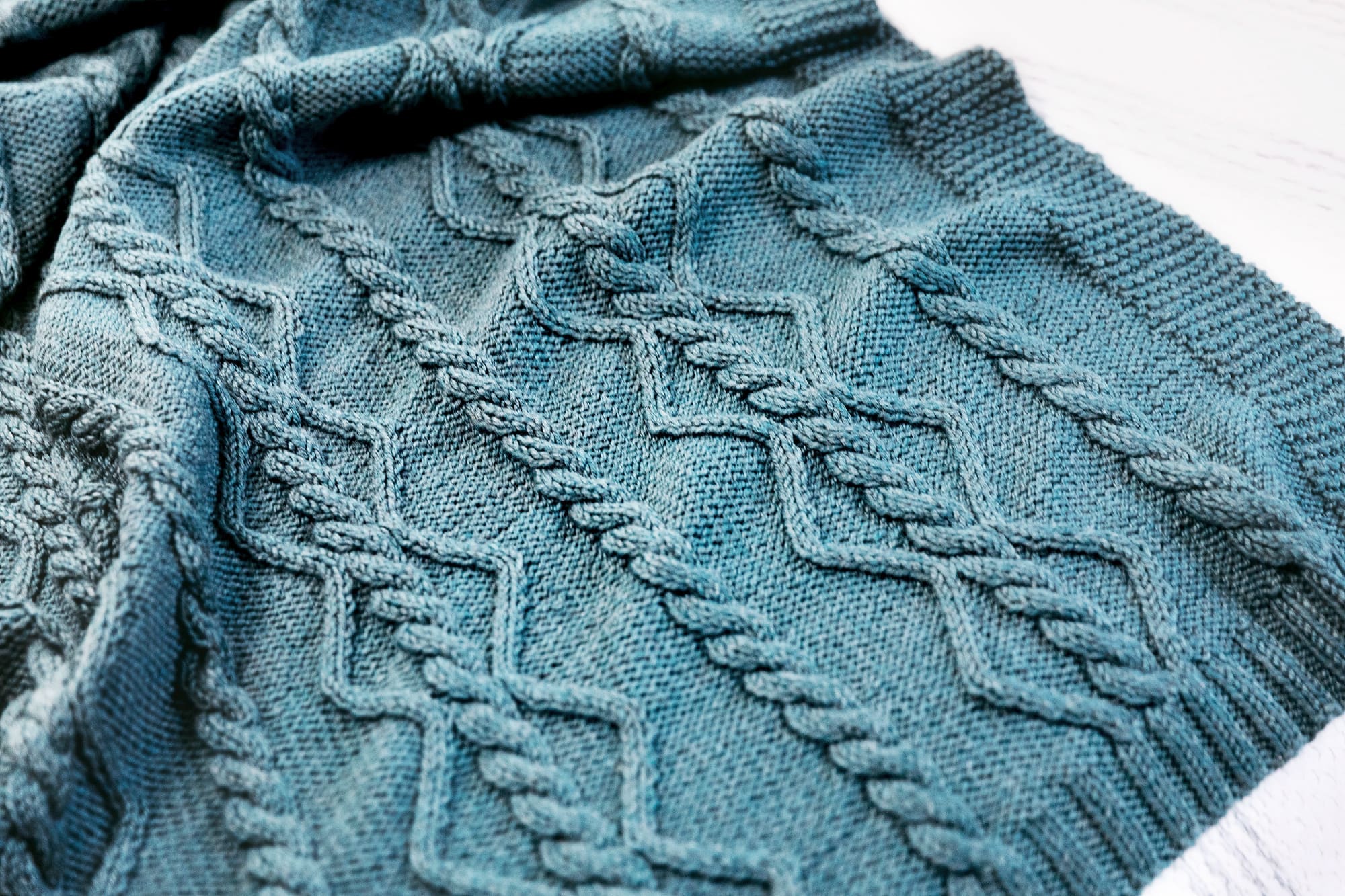 Cool Cables - Free Knit Throw Blanket Pattern - Leelee Knits