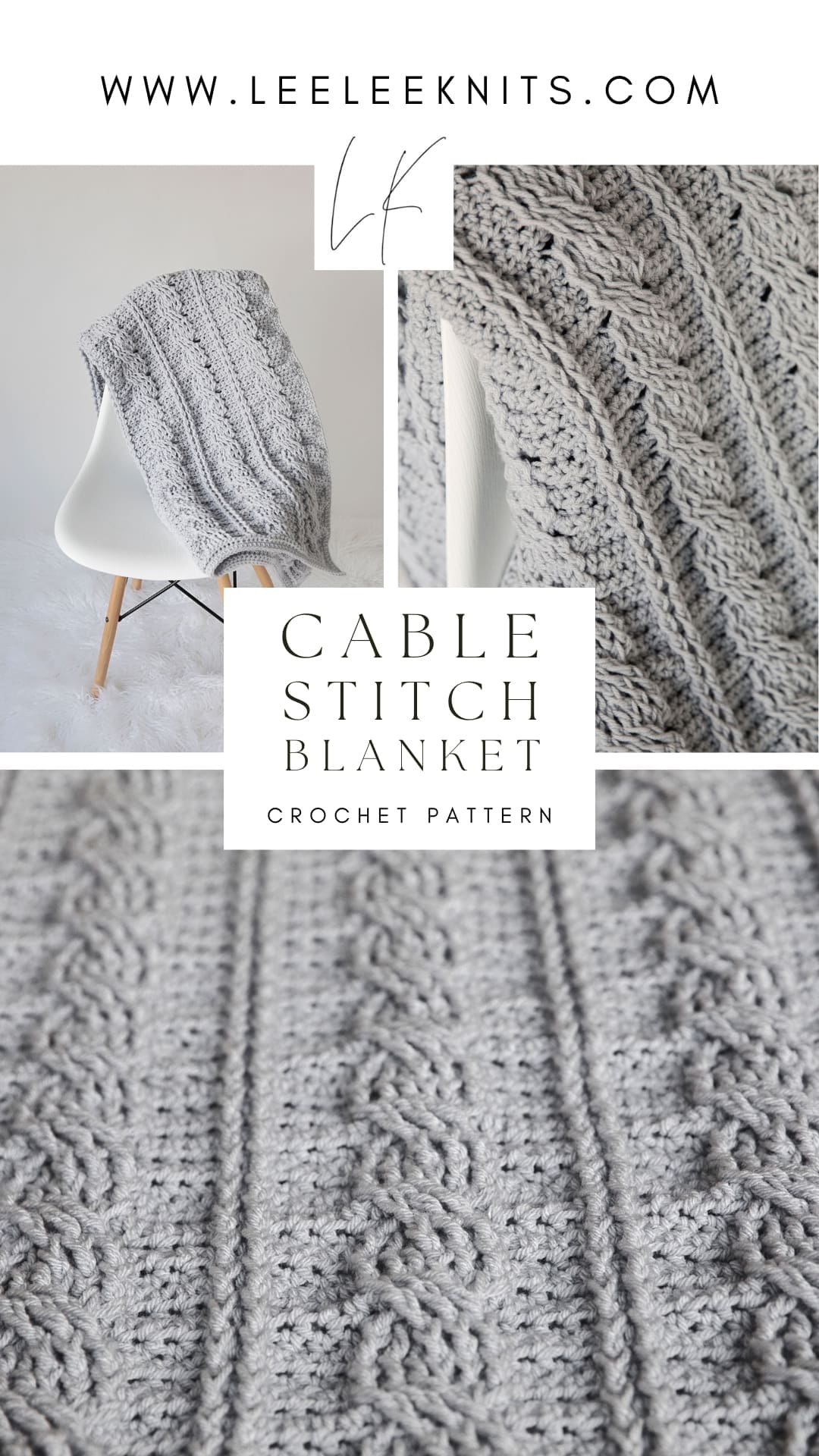 Crochet-Cable-Stitch-Blanket-1 - Leelee Knits