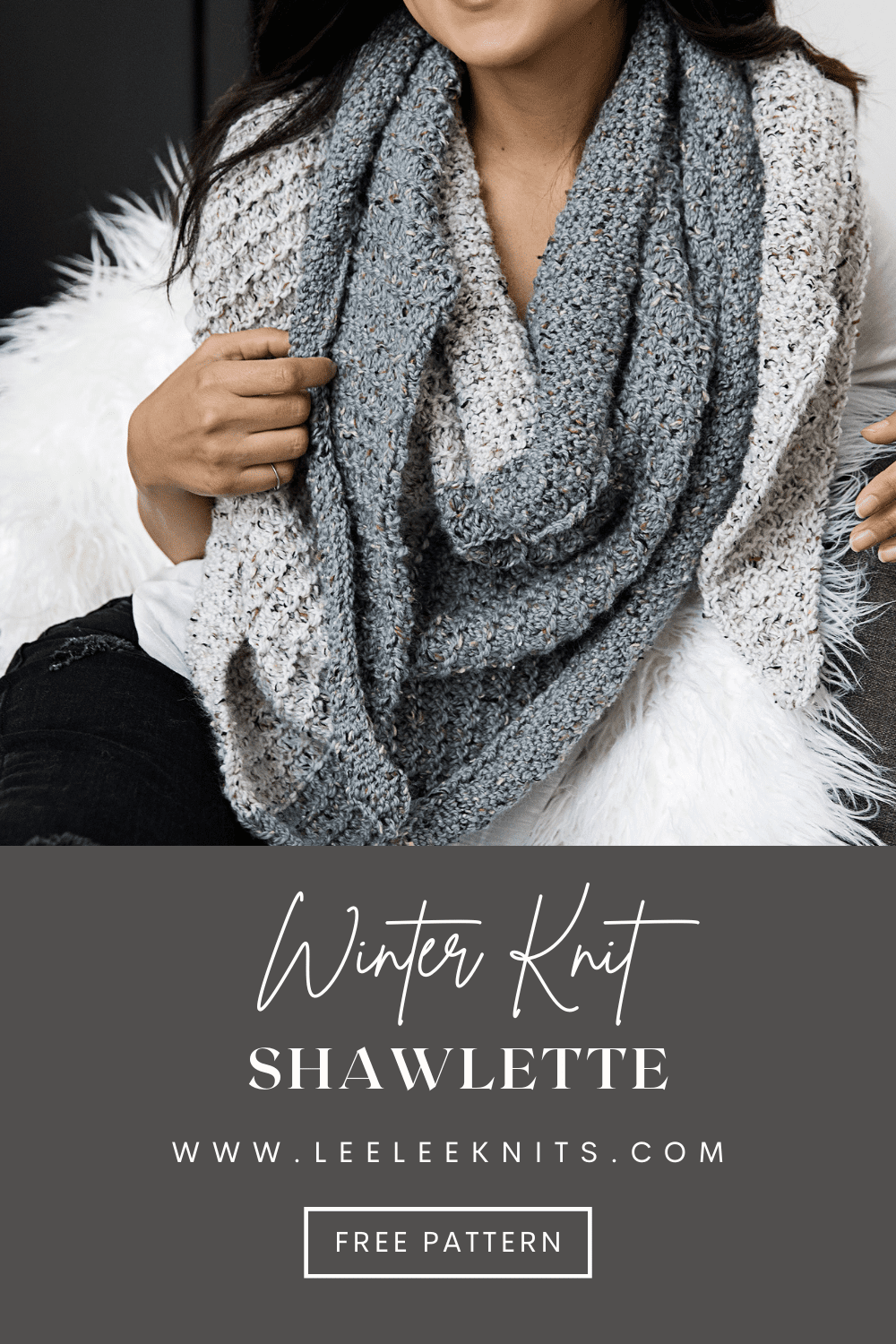 Winter Shawlette Knitting Pattern - Leelee Knits