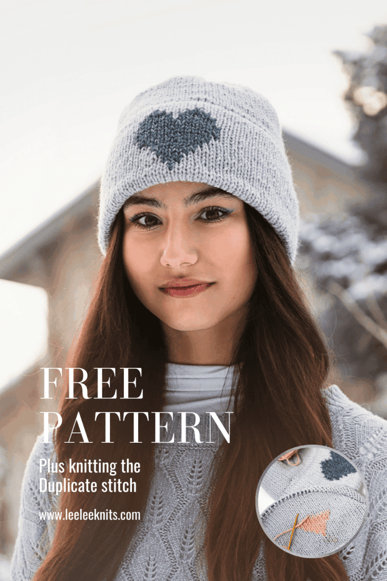 Duplicate Stitch Knit Hat Pattern - Leelee Knits